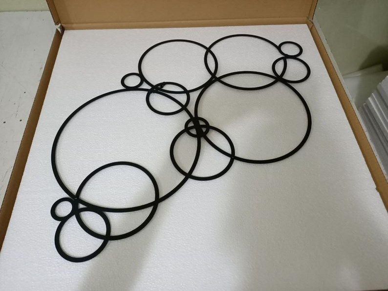 Matte Black Abstract Bubbles Metal Wall Art Metal Bubles Sign - Etsy