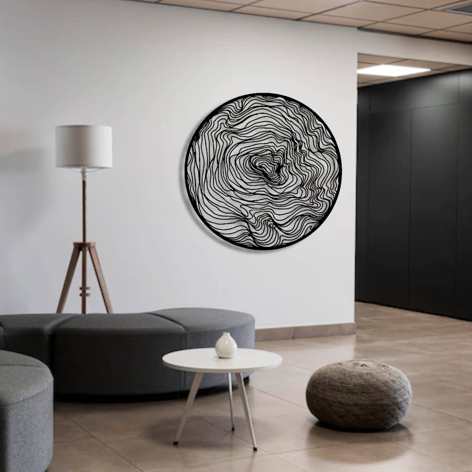 Life1 Circular Abstract Metal Irregular Wall Hanging,modern Metal Wall ...
