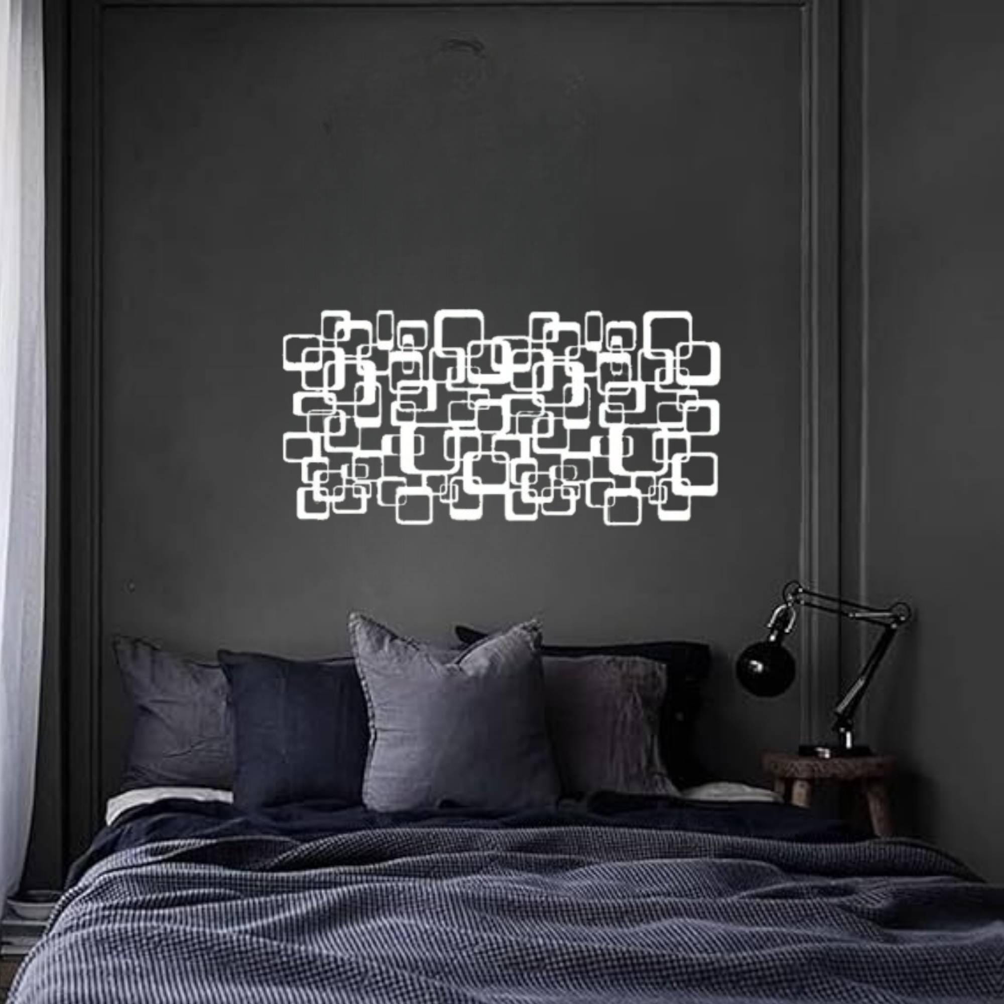 Geometric Horizontal White Metal Wall Art,white Metal Wall Hanging ...