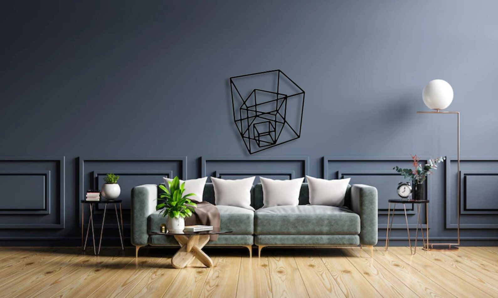 Cube in Cube Metal Wall Art Geometric Metal Wall Art 3d Cube - Etsy