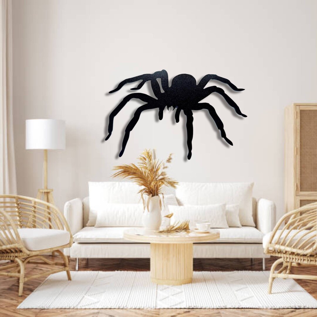 Metal Black Spider Sign for Wall Decoration,metal Spider Wall Hanging ...