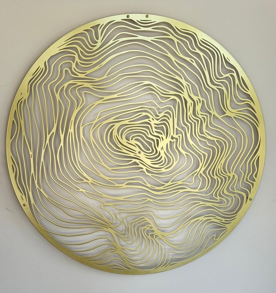 Life1 Golden Metal Abstract Wall Decor,abstract Wall Art,circular ...