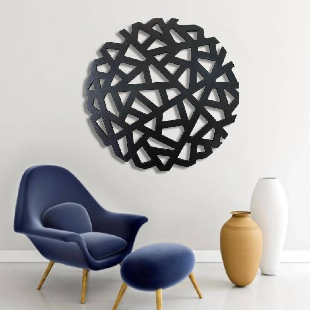 Circular Metal Storm Sign Wall Art, Staircase Wall Decor Ideas,modern ...
