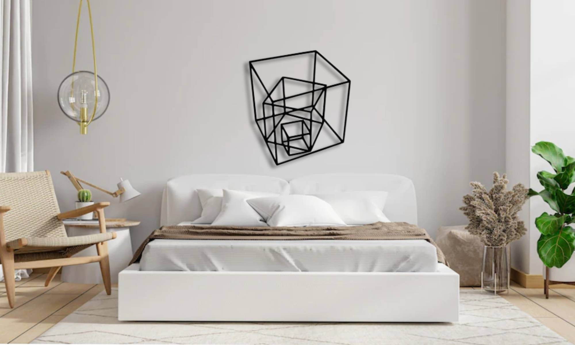 Cube in Cube Metal Wall Art Geometric Metal Wall Art 3d Cube - Etsy