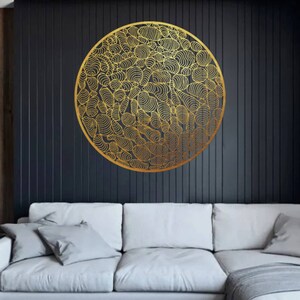 Life Symbol Golden Metal Irregular Wall Sculpturecone Wall - Etsy