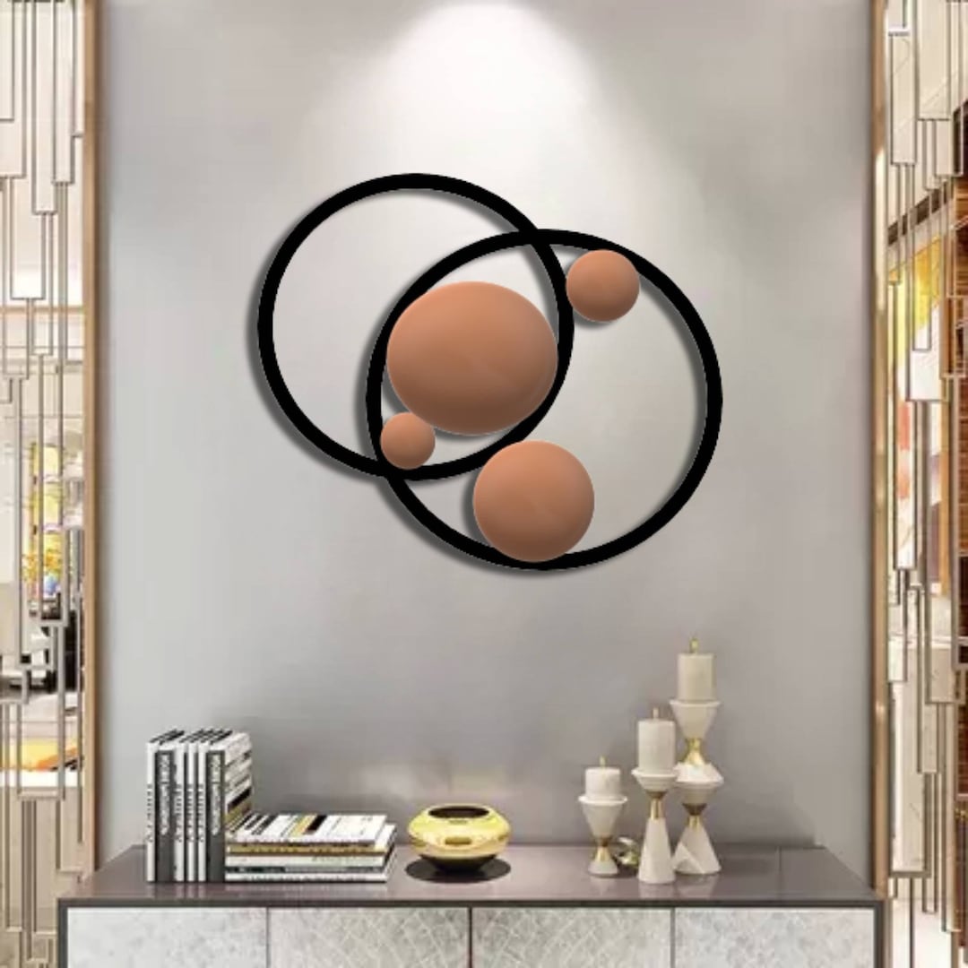 Black and Copper Metal Wall Decor,abstract Black Bronze Metal Wall ...