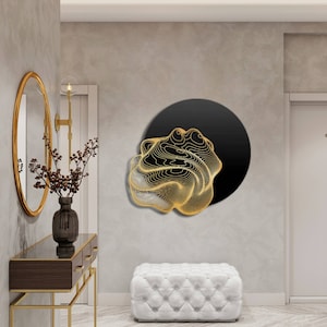 Arabic Black Gold Metal Wall Hanging,gold and Black Metal Wall Decor ...