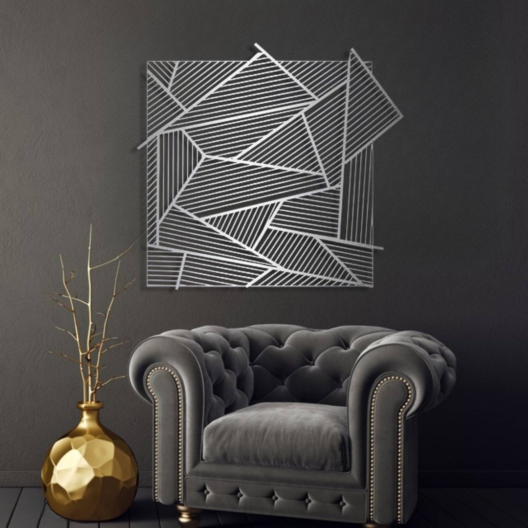 Silver Metal Wall Decor,abstract Wall Art,abstract Wall Decor ...