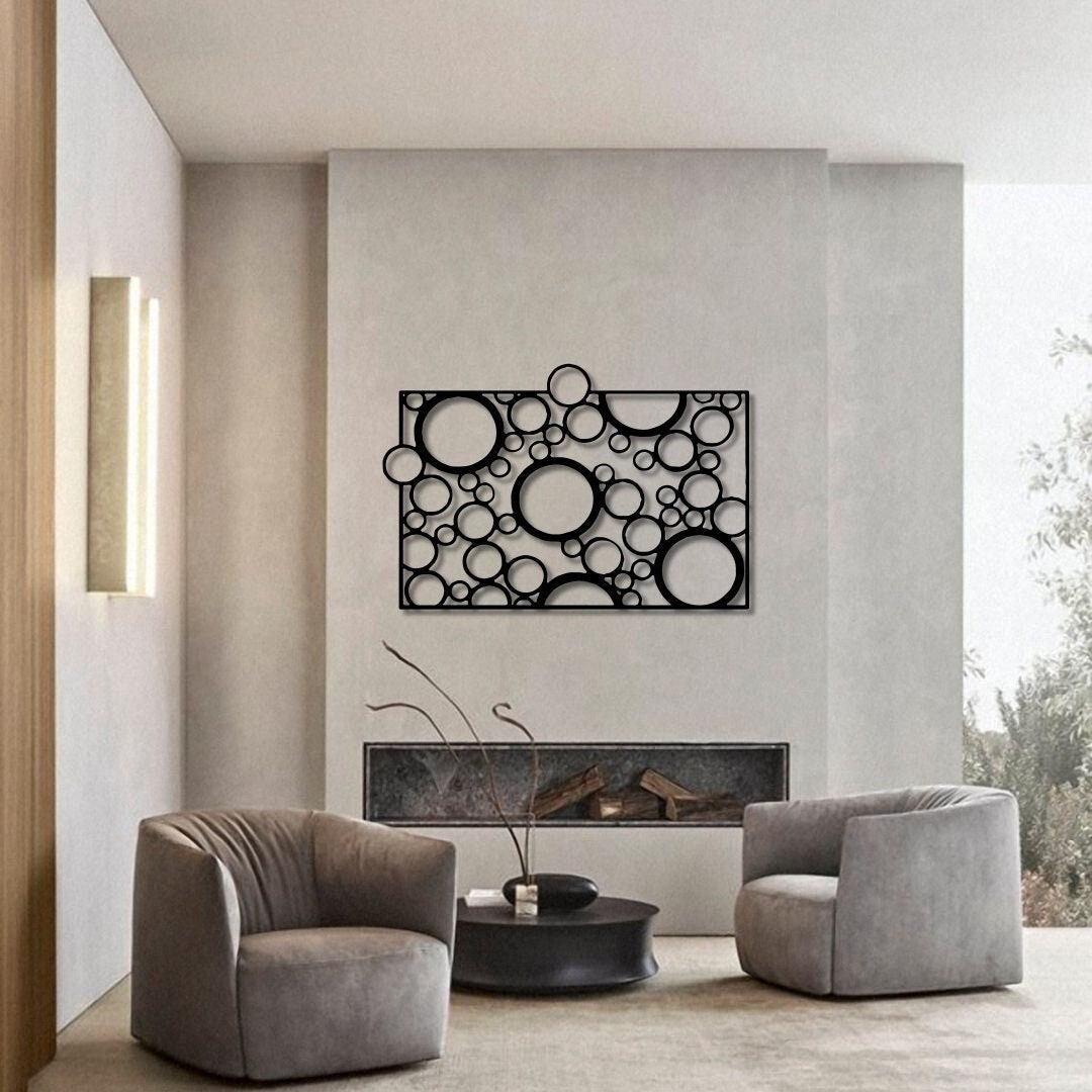Abstract Bubbles Metal Wall Art Metal Sketch Sign for Wall - Etsy