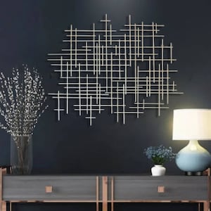 Metal Line Art for Wall,minimalist Metal Black Wall Sign,metal Lines ...
