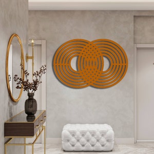 Irregular Circle in Circle Wall Decoration,abstract Metal Wall Hanging ...