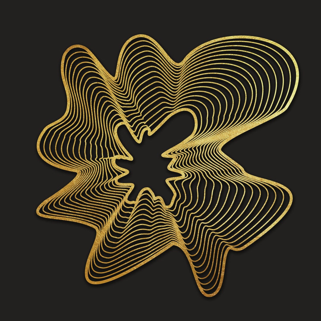 Golden Metal Irregular Wall Sculpture,unique Wall Decor,irregular ...