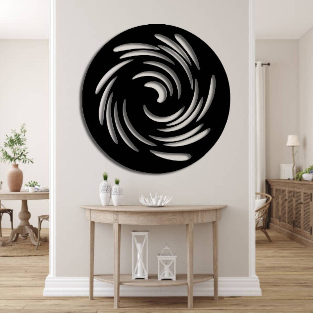 Circular Metal Wall Decor Lighted,geometric Metal Wall Sign With Led ...