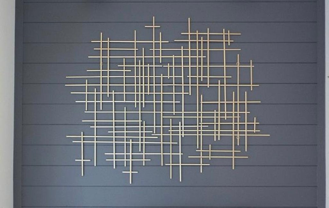 Metal Line Art for Wall,minimalist Metal Black Wall Sign,metal Lines ...