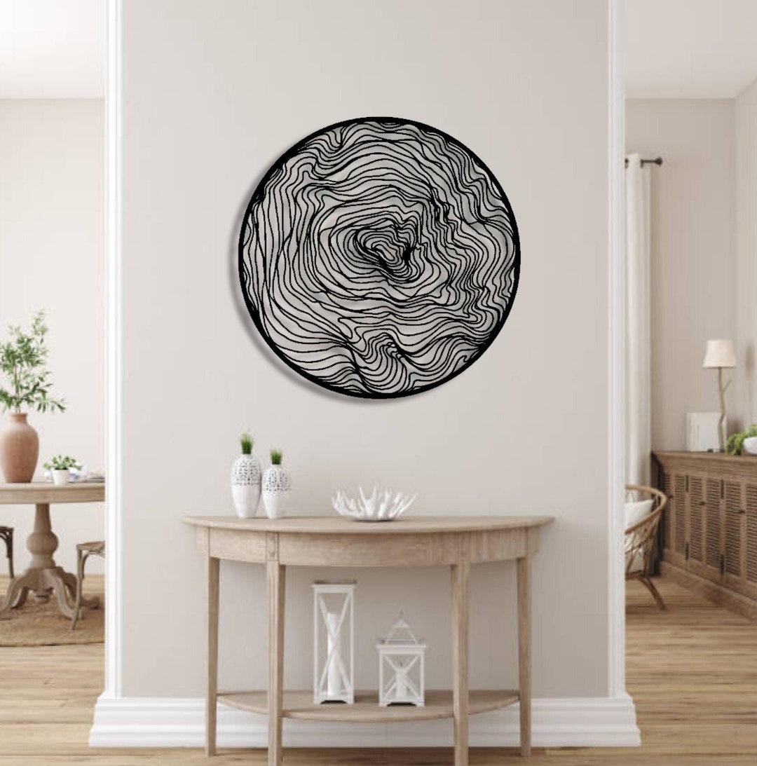 Life1 Circular Abstract Metal Irregular Wall Hanging,modern Metal Wall ...