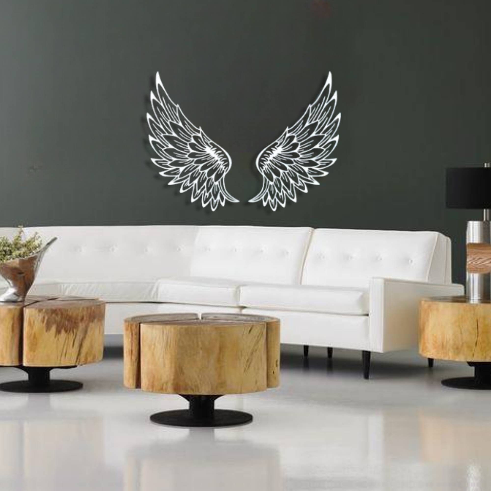 Large Angel Wings Metal Wall Art, Large Angel Wings Wall Hanging,baby ...