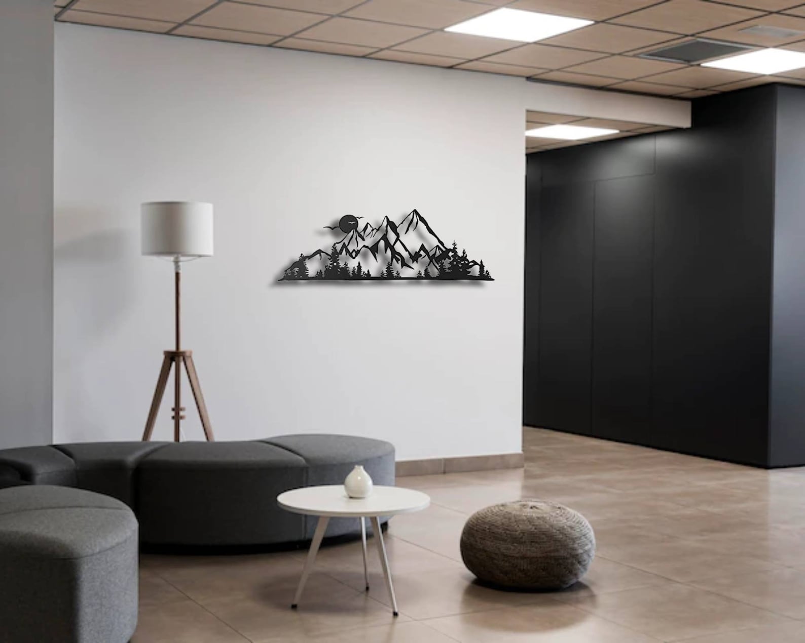 Large Mountain Metal Wall Sculpturehill Sign Metal Wall - Etsy