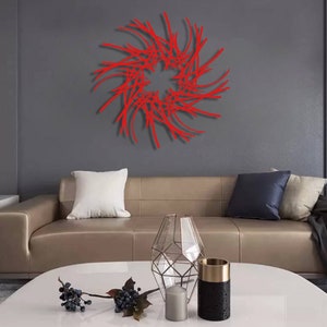 Glossy Red Metal Storm Sign Wall Hanging,luxury Wall Decor,red Metal ...