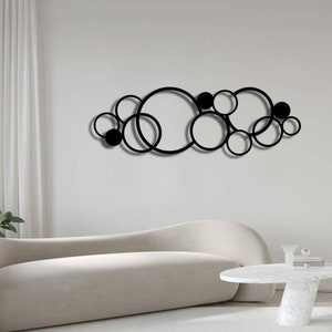 Matte Black Abstract Bubbles Metal Wall Art Metal Bubles Sign - Etsy