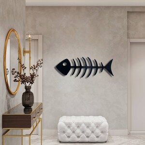 Fishbone Metal Wall Sculpture,fishbone Metal Wall Decor,metal Fishbone ...