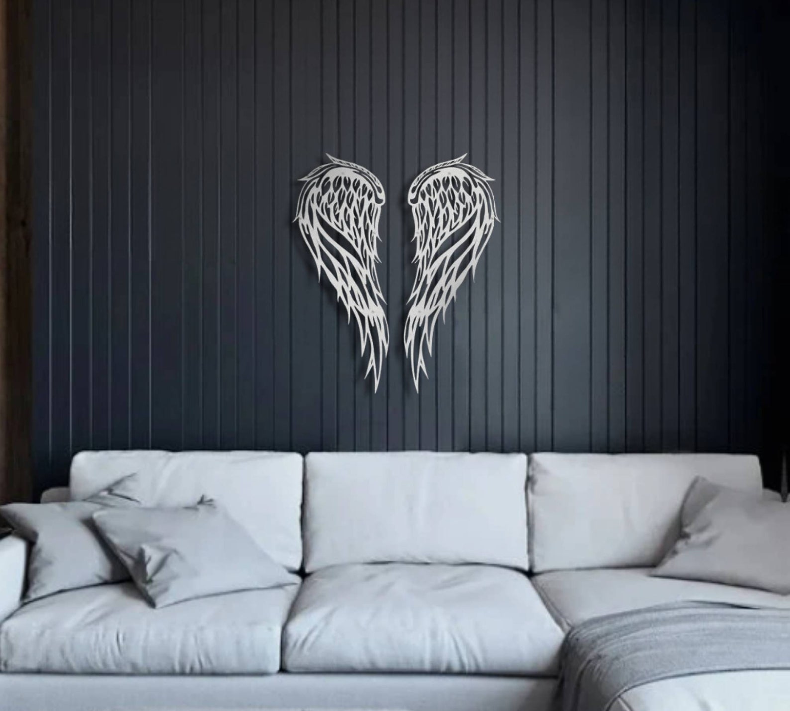 Large Angel Wings Metal Wall Art, Large Angel Wings Wall Hanging, Angel ...