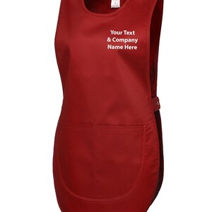 Personalised Custom Embroidered Ladies Pocket Tabard Workwear Text ...