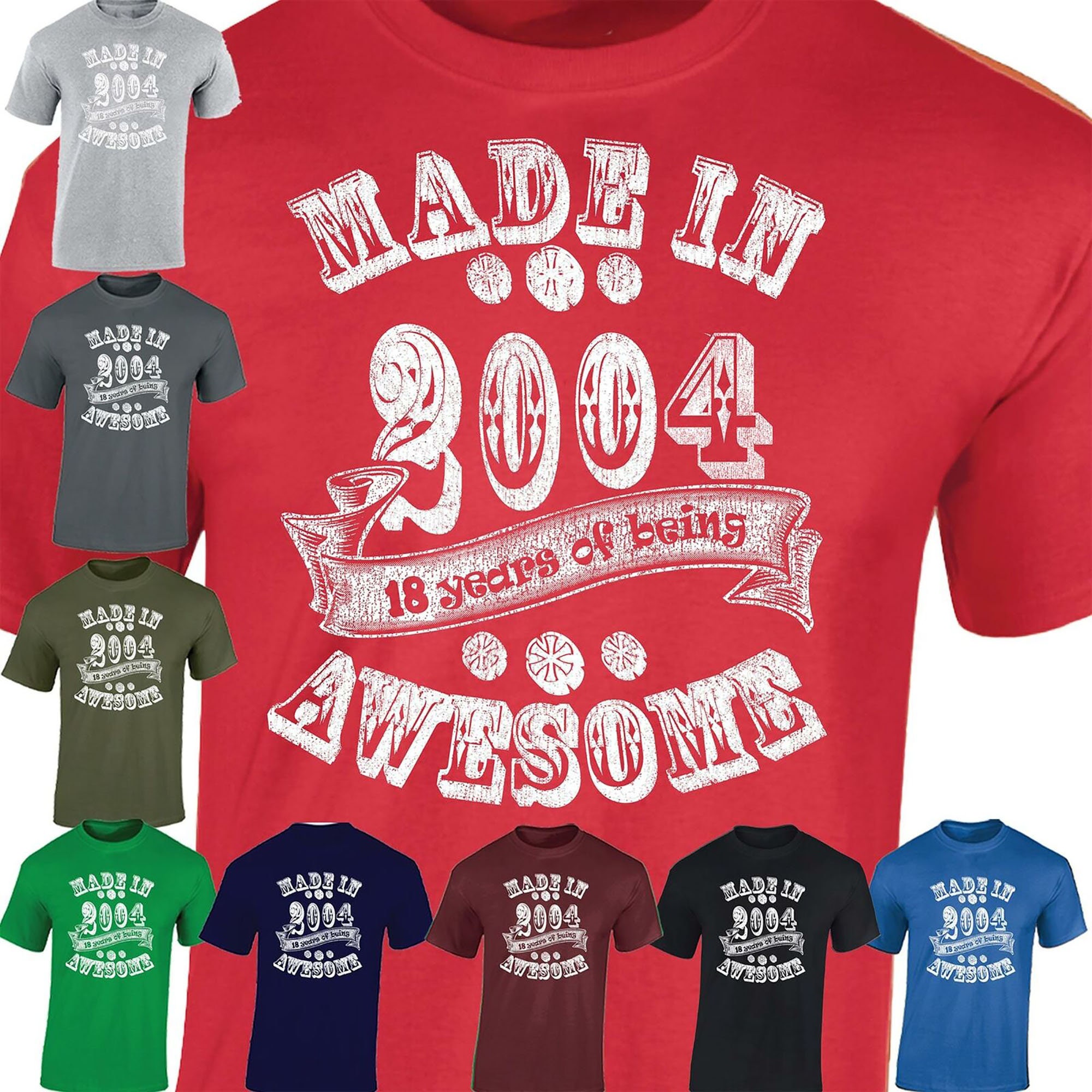24 7 Customer Service Tops Vintage 2004 Year Of Birth Birthday Gift T