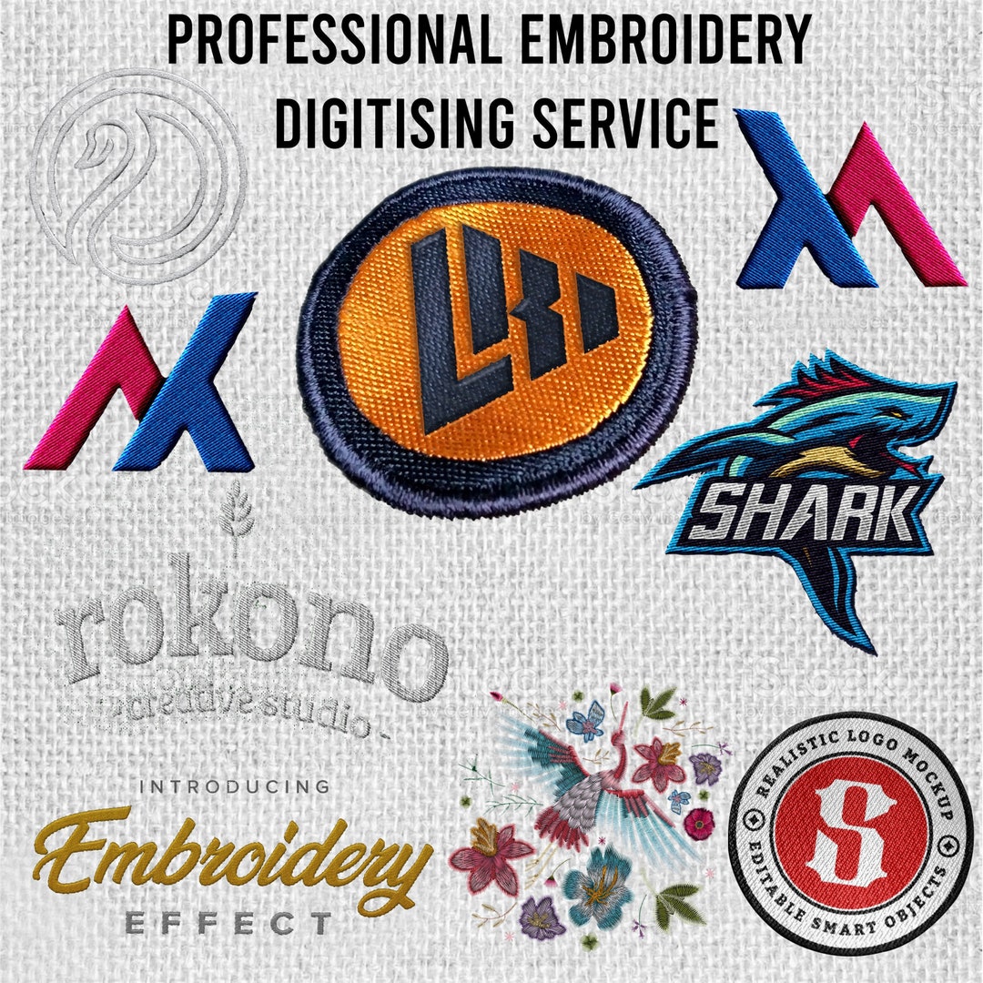 Custom Embroidery Digitizing / Embroidery Design / Logo - Etsy