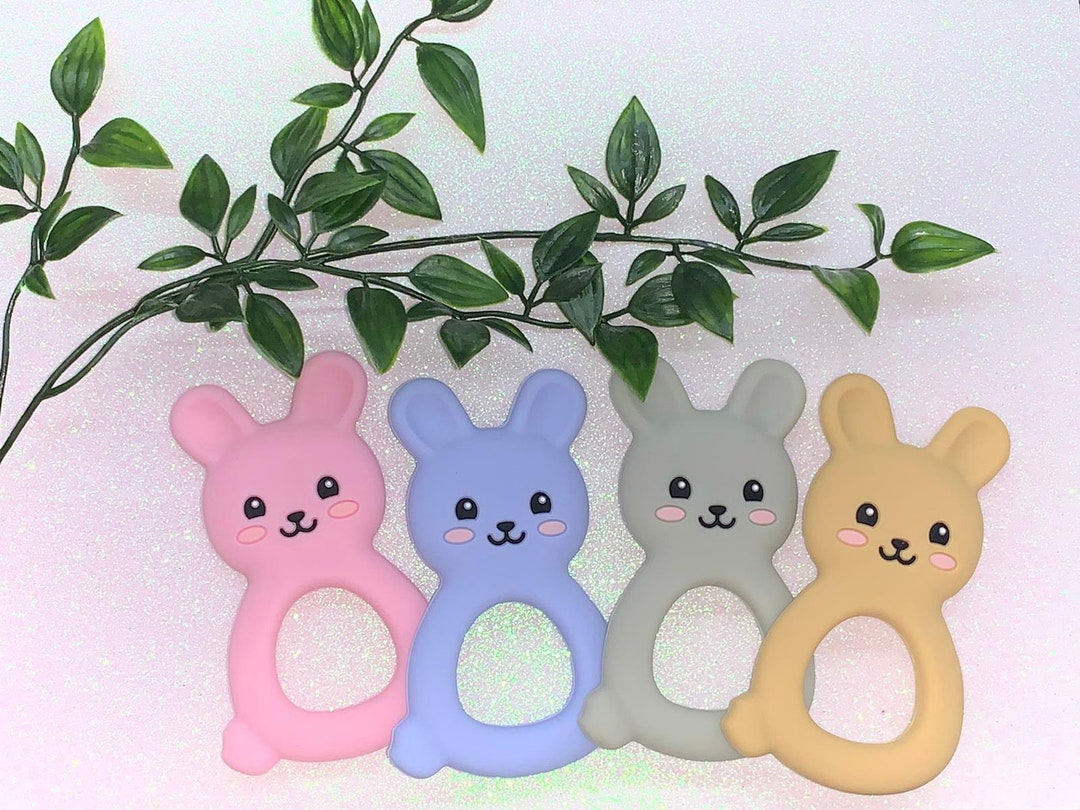 Bunny Teether Silicone Teether Teething BPA Free - Etsy