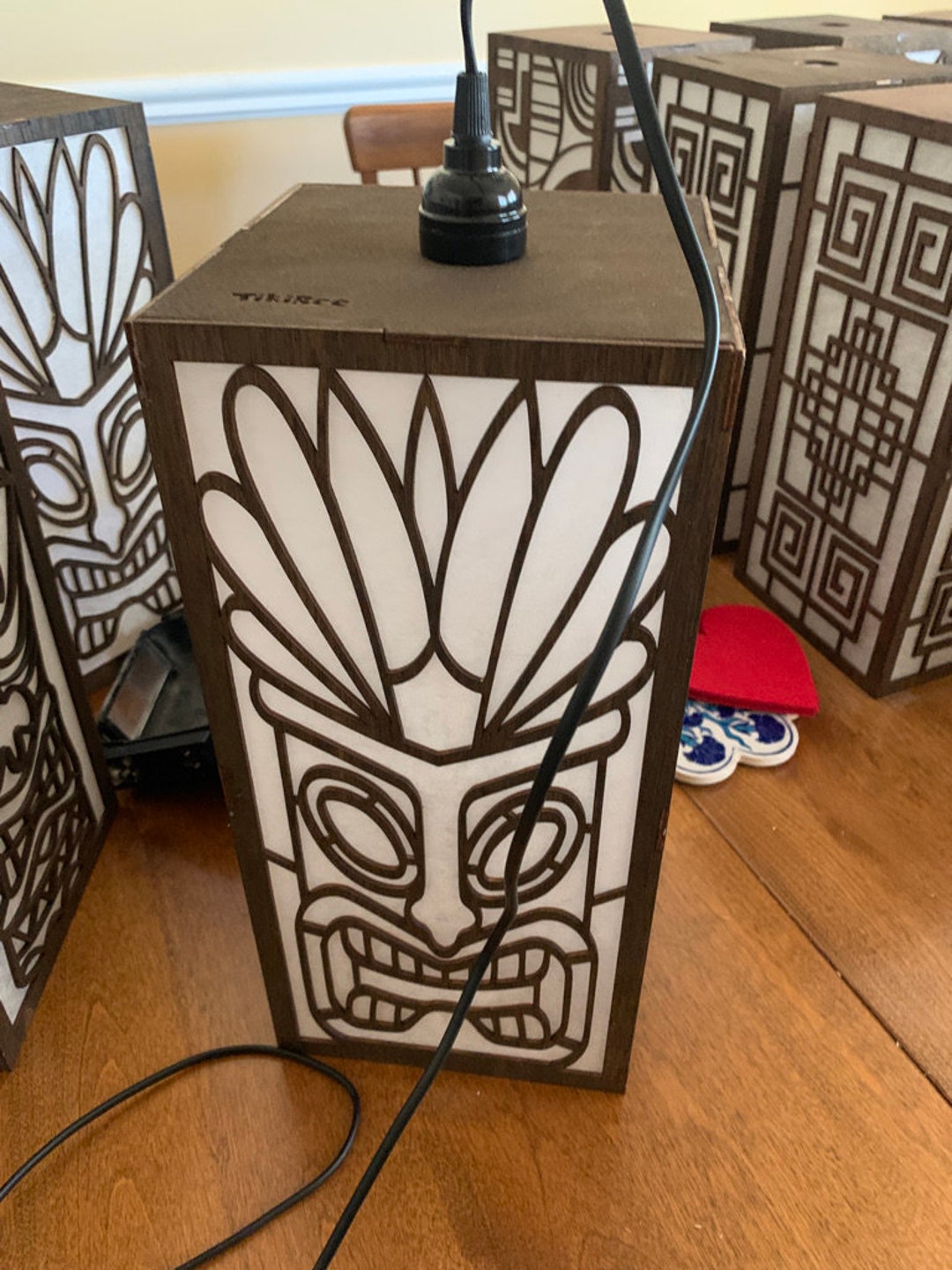 Handmade Tiki Lantern - Tiki Bar Lantern - Tiki Tropical Light - Island ...