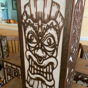 Handmade Tiki Lantern - Tiki Bar Lantern - Tiki Tropical Light - Island ...