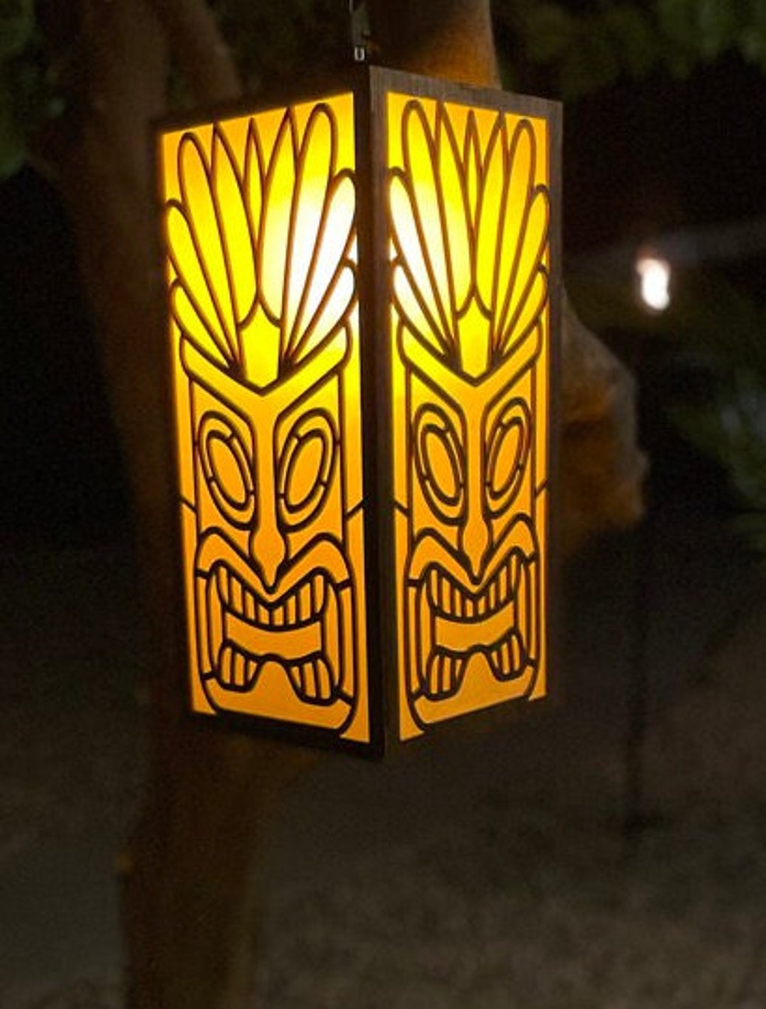 Handmade Tiki Lantern Tiki Bar Lantern Tiki Tropical Light Island Decor ...