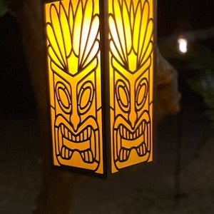Handmade Tiki Lantern - Tiki Bar Lantern - Tiki Tropical Light - Island ...