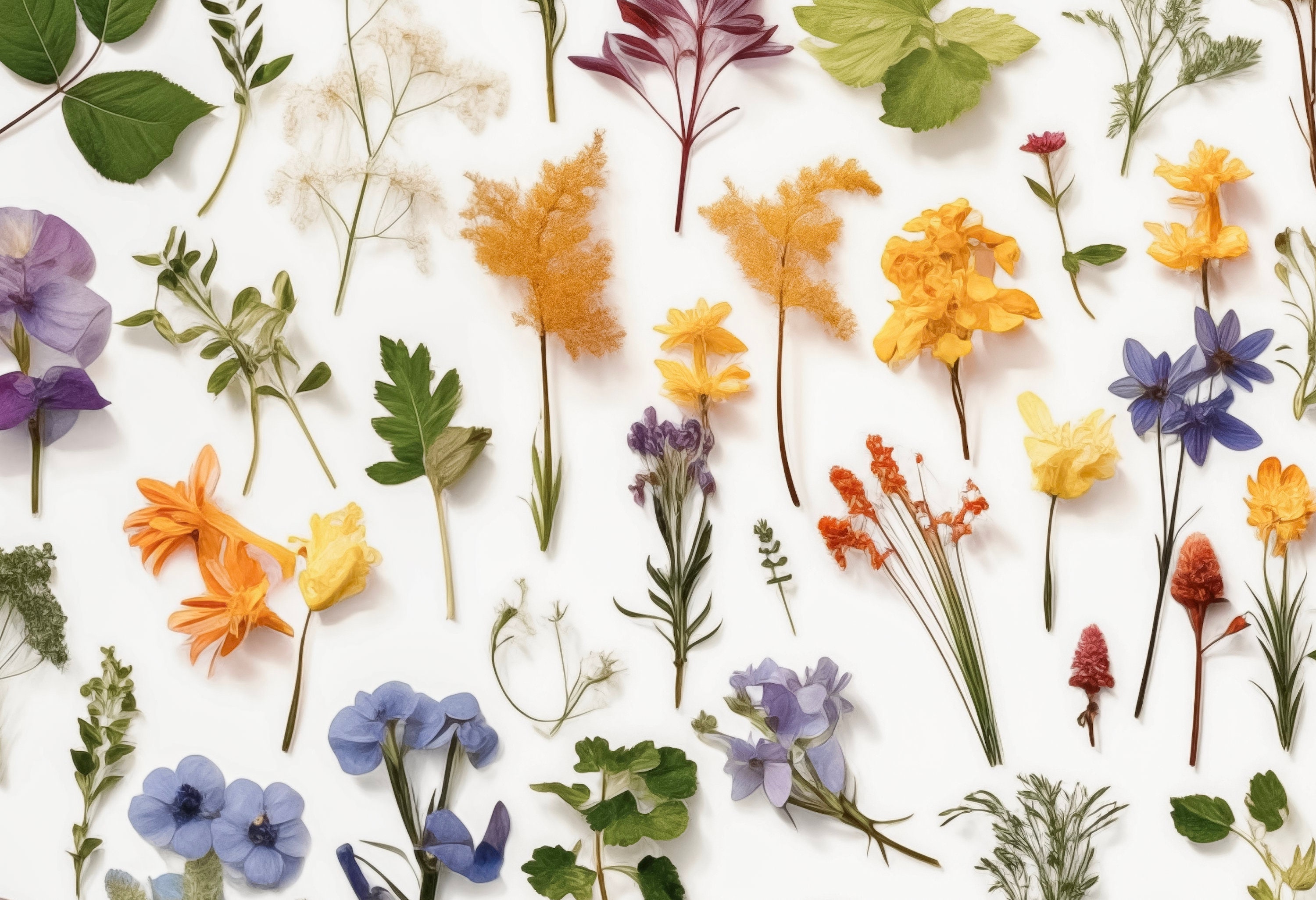 High-resolution Flower Print Set - Botanical Poster With Flowers ...