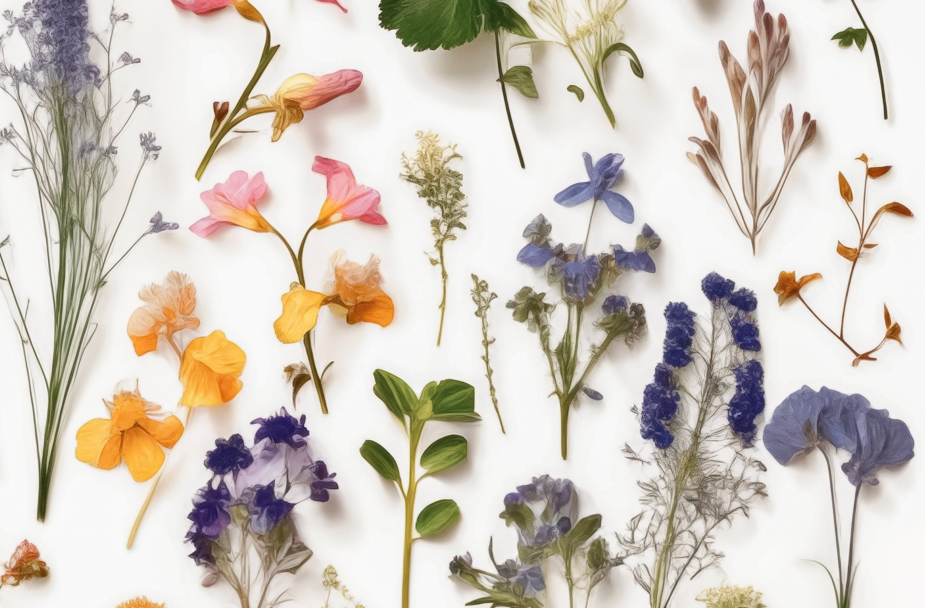 High-resolution Flower Print Set - Botanical Poster With Flowers ...