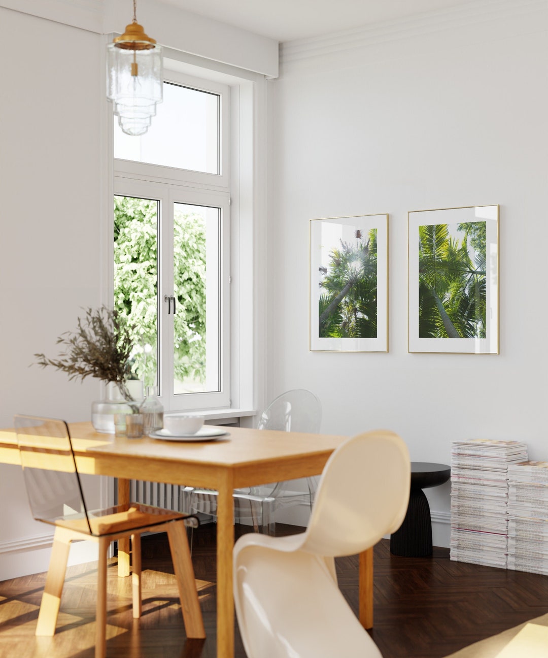 Palm Diptych Poster Palm Frond Photo Poster Diptych Photograph Poster ...