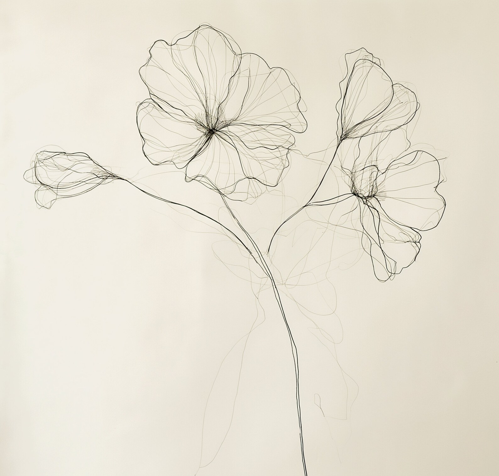 Line Art - High-resolution Botanical Print Set - Botanical Poster With ...