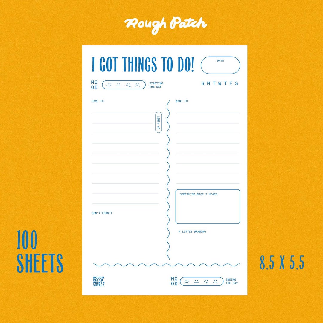 To-do List Notepad: 100 Sheet Checklist for Desktop Organization - Etsy