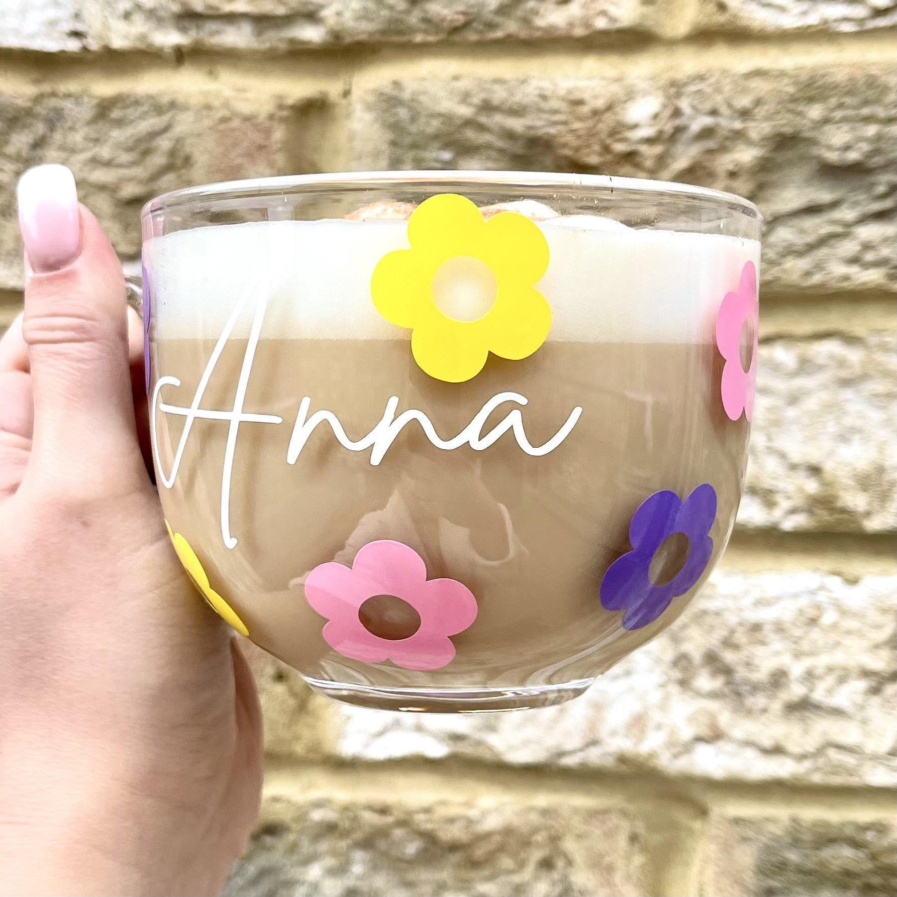 Personalised Cup With Name Flower Cup Coffee/tea Cup - Etsy UK