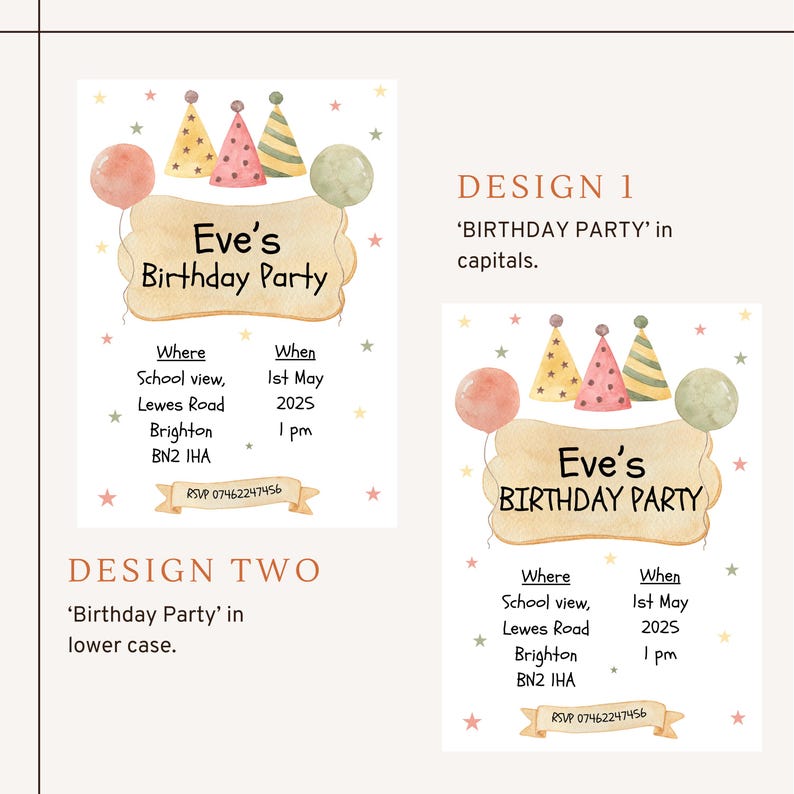 Editable Birthday Party Invitation, Birthday Invite Template, Birthday ...