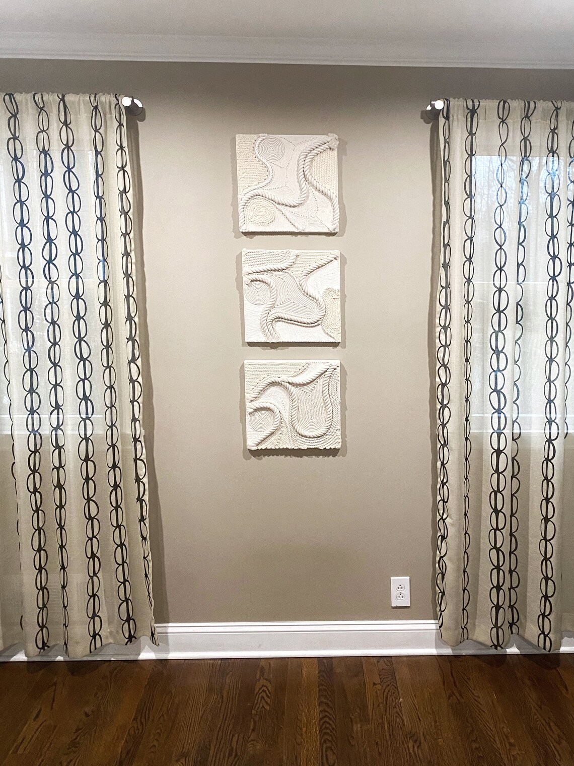 Fiber Art Wall Hanging, Handmade, Natural Cotton Rope - Etsy