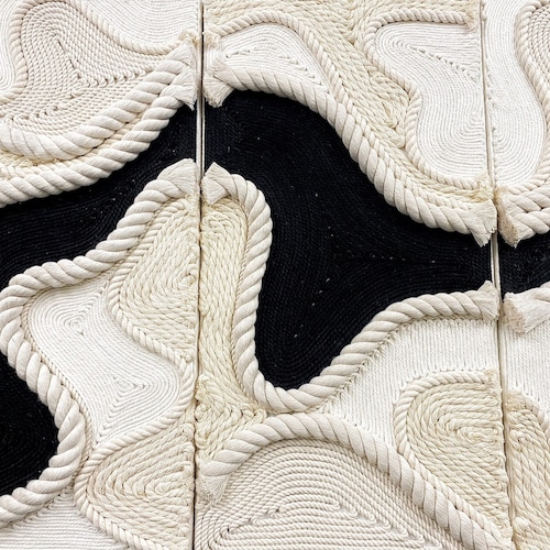 Fiber Art Wall Hanging Handmade Natural Cotton Rope - Etsy