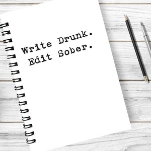 Write Drunk Edit Sober Decal Sticker, Gift for Writer, Gift for Him Her, Bestseller, Book, Gift ...