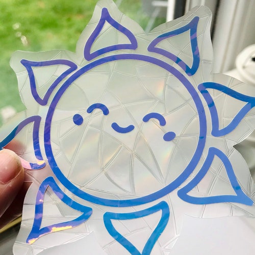 Happy Sun Suncatcher Window Decal Suncatcher Sticker - Etsy