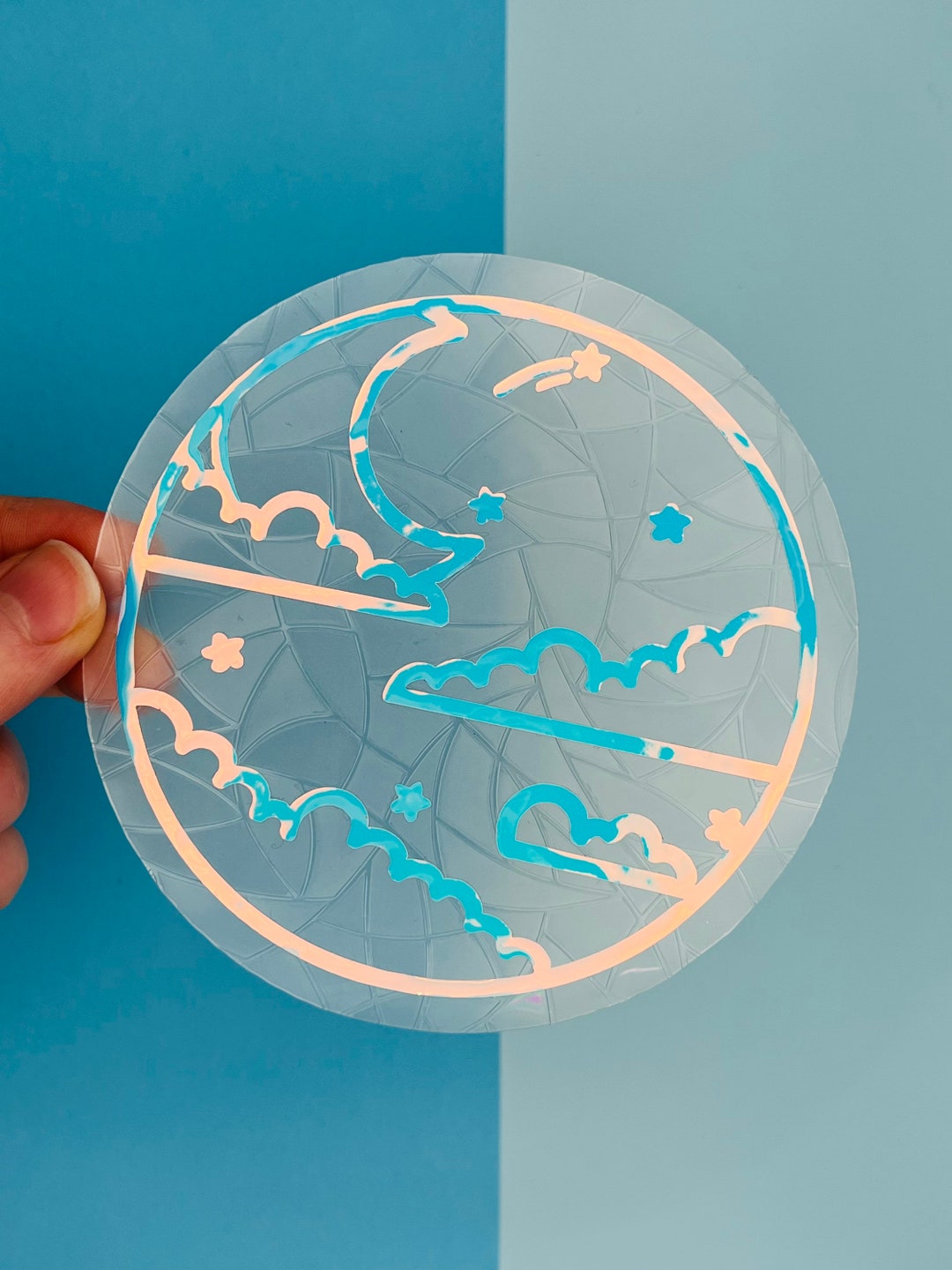 Night Sky Suncatcher // Suncatcher Sticker, Window Decal, Rainbow Maker ...