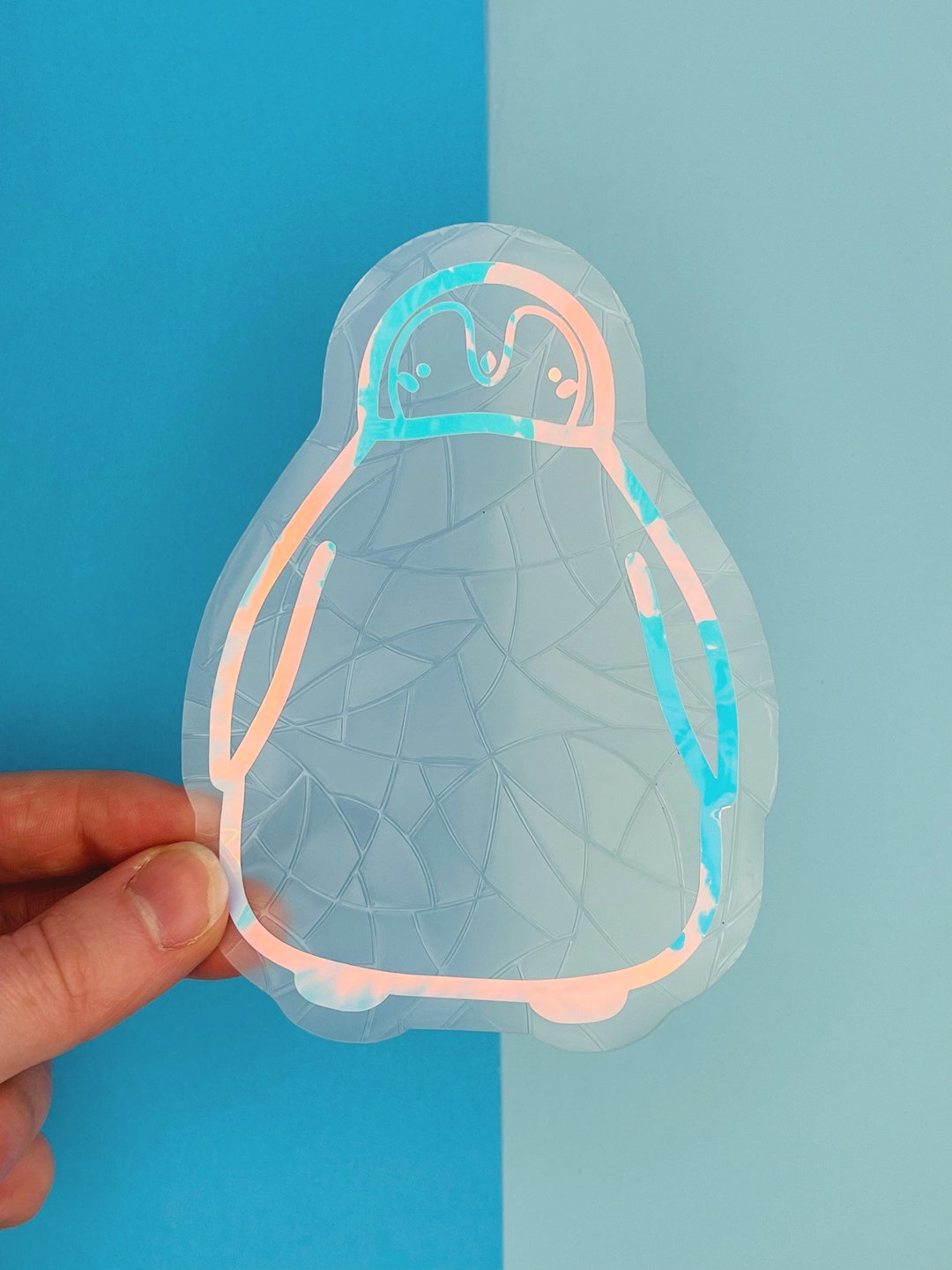 Penguin Suncatcher // Window Decal, Suncatcher Sticker, Rainbow Maker ...