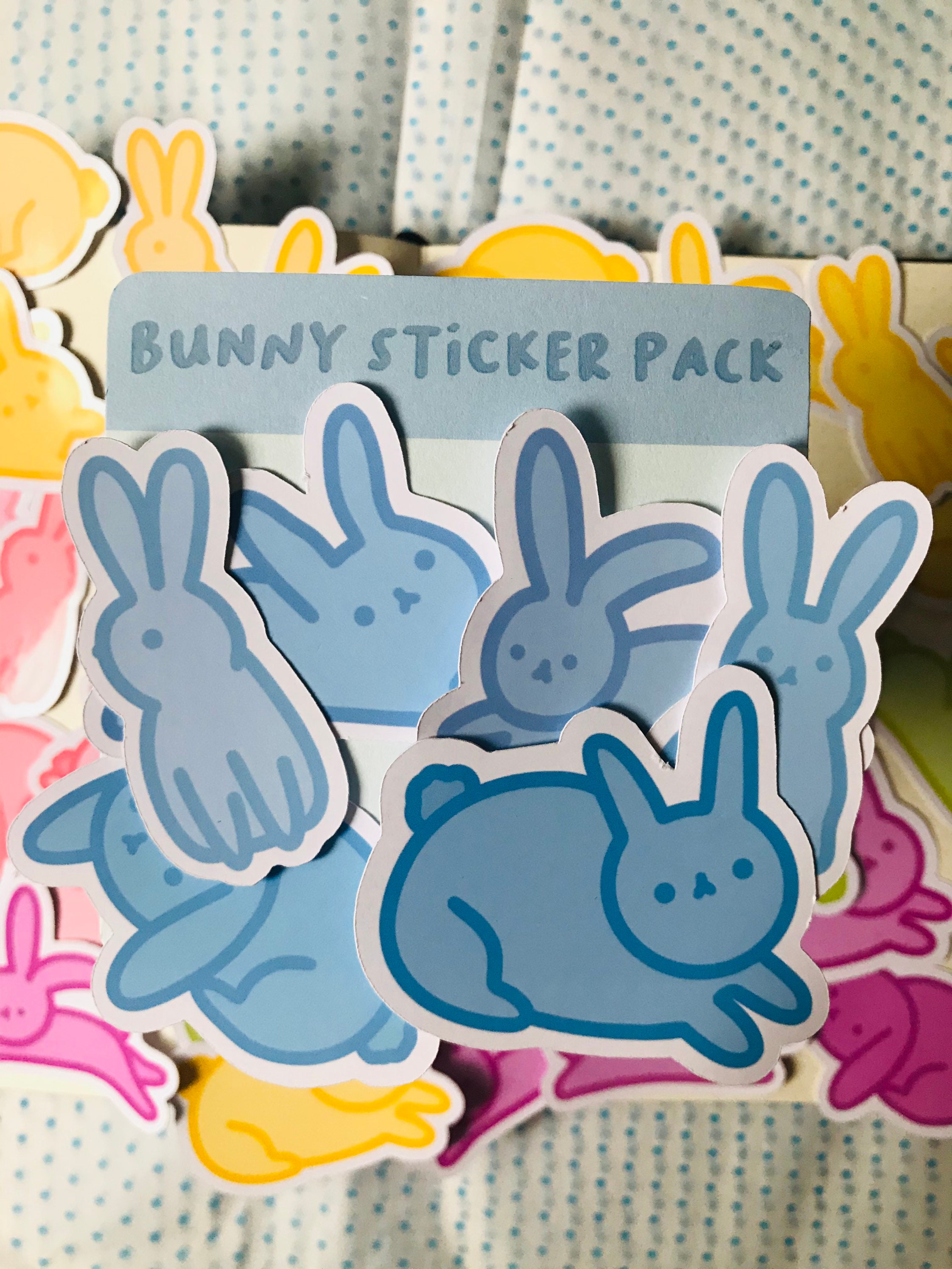 Bunny Sticker Packs Sticker Sets Rabbits Cute Stickers - Etsy
