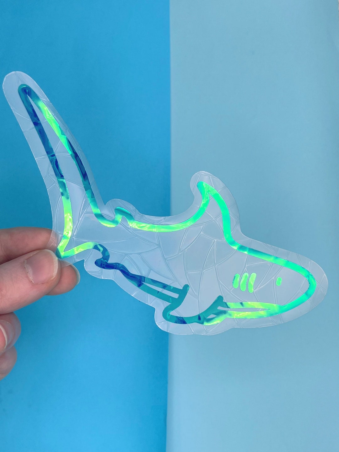 Tim the Thresher Shark Suncatcher // Window Decal, Suncatcher Sticker ...