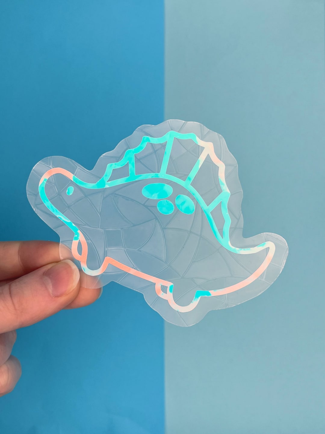 Windy the Dino Suncatcher Decal // Rainbow Window Cling, Dino Window ...