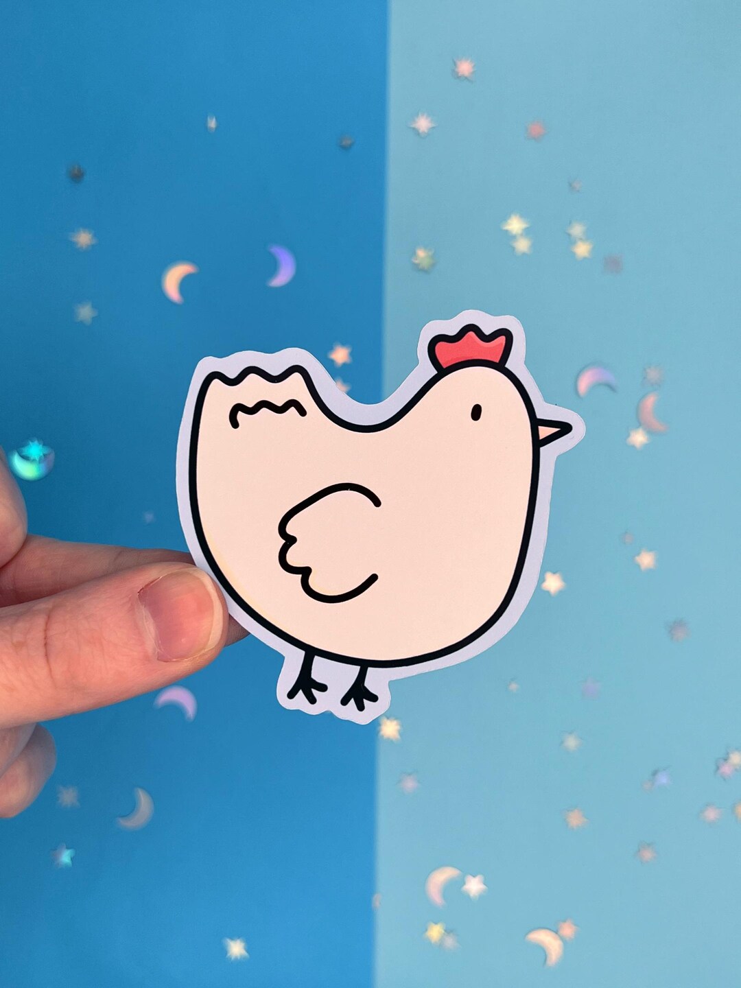 Chuck the Chicken Sticker: Bird Die Cut Sticker - Etsy